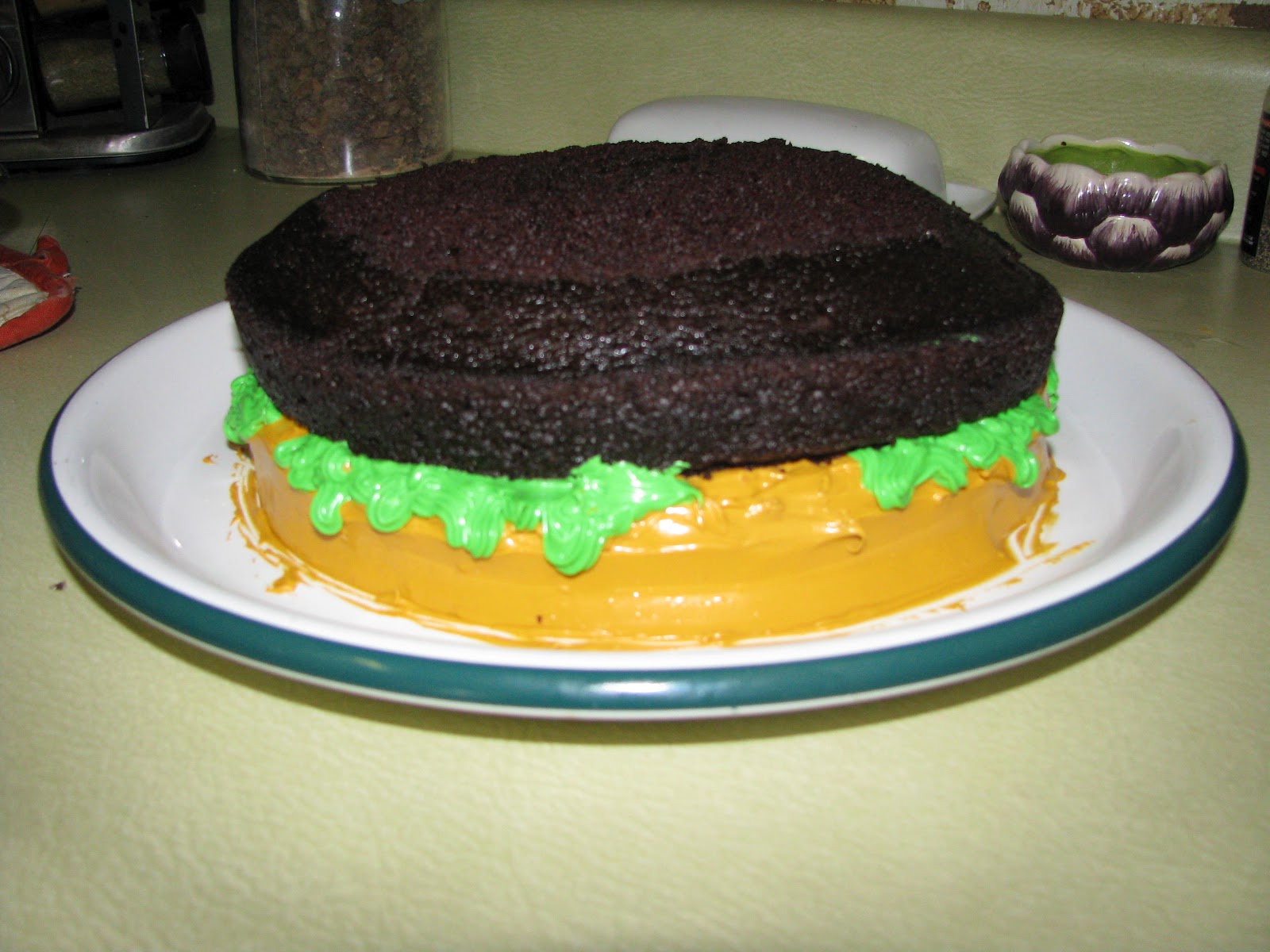 One Goofy Brown Chicken: Cheeseburger Birthday Cake