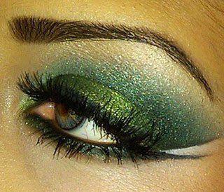Eyeshadow and make up ideas : Play with green | Make Up Tips