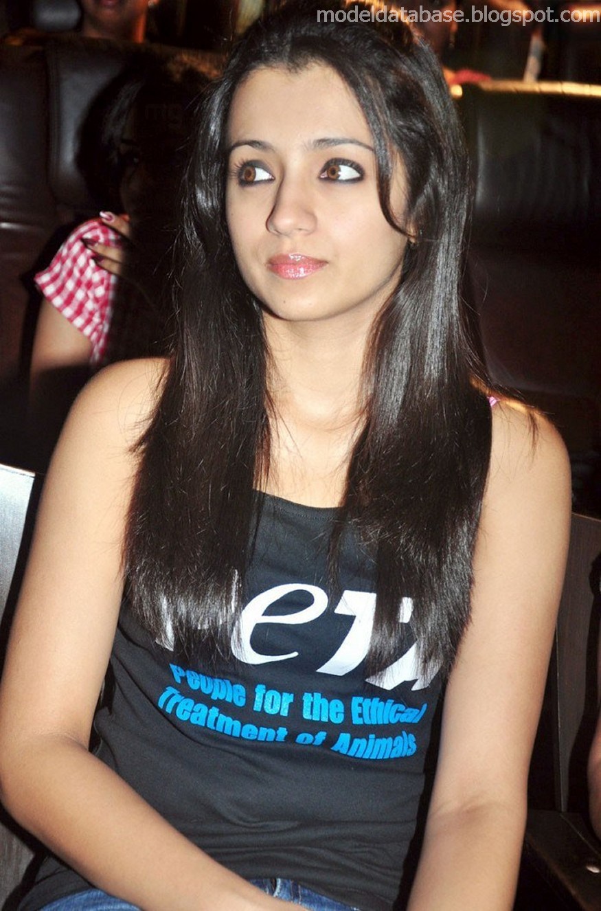 Tollywood superstar trisha attends a PeTA event wearing sleeveless top ...