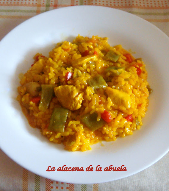 La alacena de la abuela Carmen: ARROZ CON POLLO Y JUDÍAS VERDES