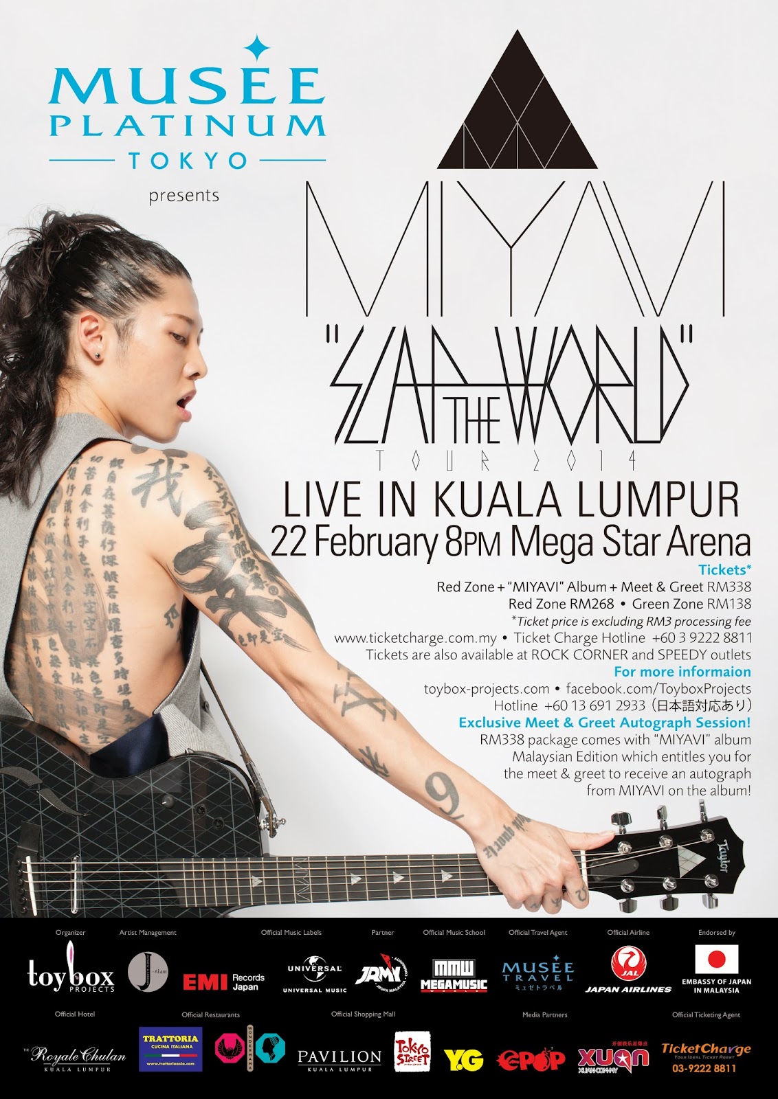 MIYAVI “SLAP THE WORLD TOUR” LIVE IN KUALA LUMPUR 2014
