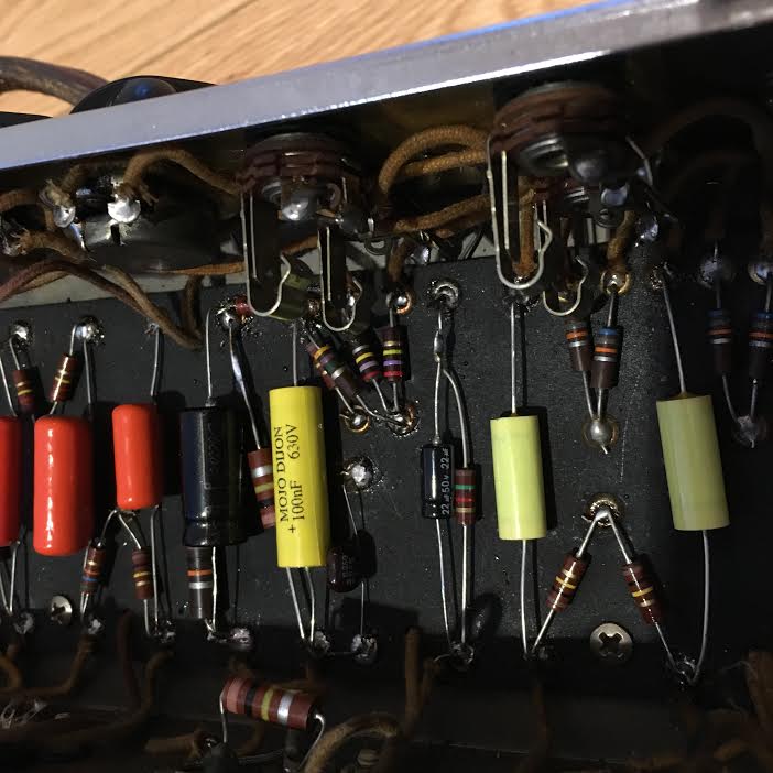 Jefs Tube Amp Blog: 1955 Fender 3x10" Bandmaster, 5E7. Yes, rare as can be.