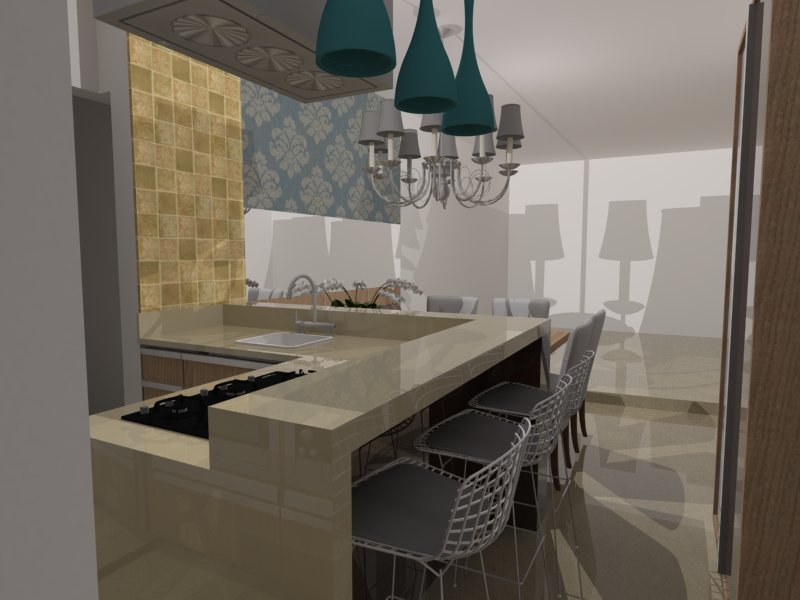 Arquitetura Cozinha Em Espaço Reduzido Mas Com Muito Conforto