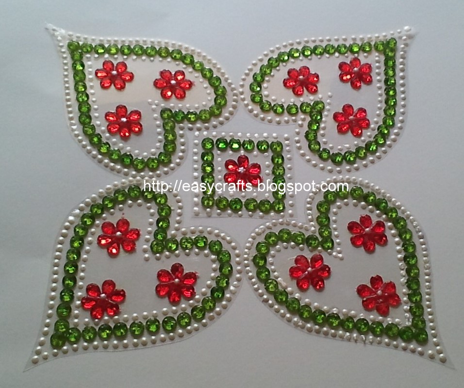 Easy Crafts - Explore your creativity: Kundan rearrangeable rangolis