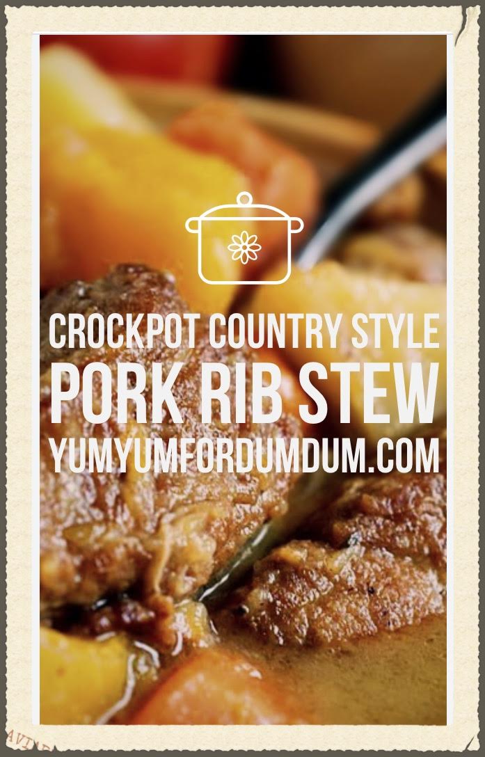 Yum Yum for Dum Dum: Crockpot Counrty Style Pork Rib Stew