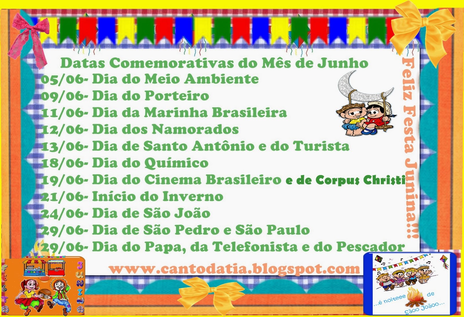 Datas Comemoradas Em Junho - FDPLEARN
