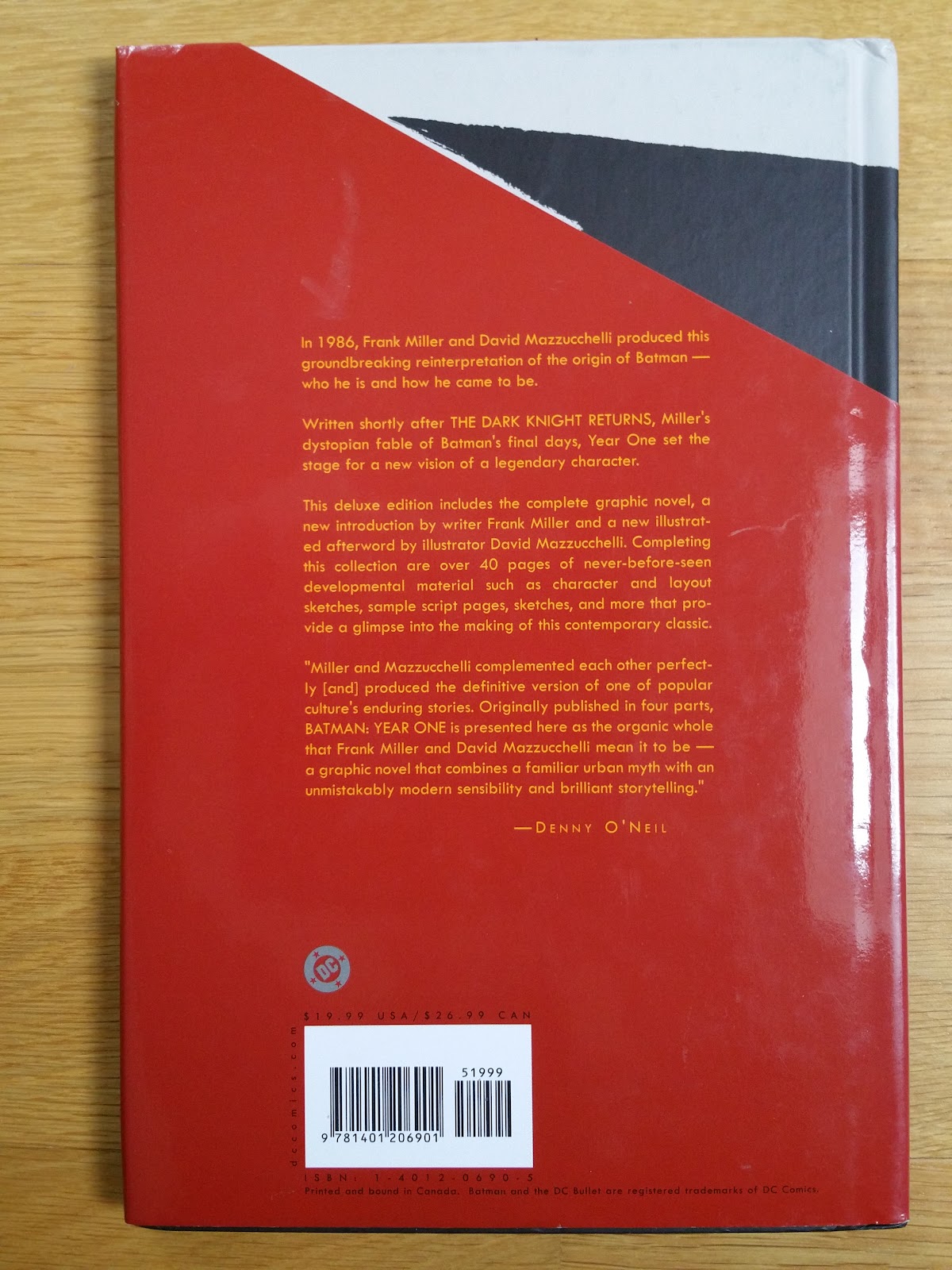 my absolute collection: Batman Year One Absolute Edition