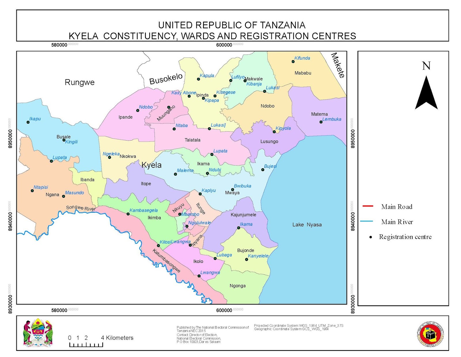 TUME YA TAIFA YA UCHAGUZI TANZANIA: MBEYA - RAMANI YA MAJIMBO NA VITUO ...