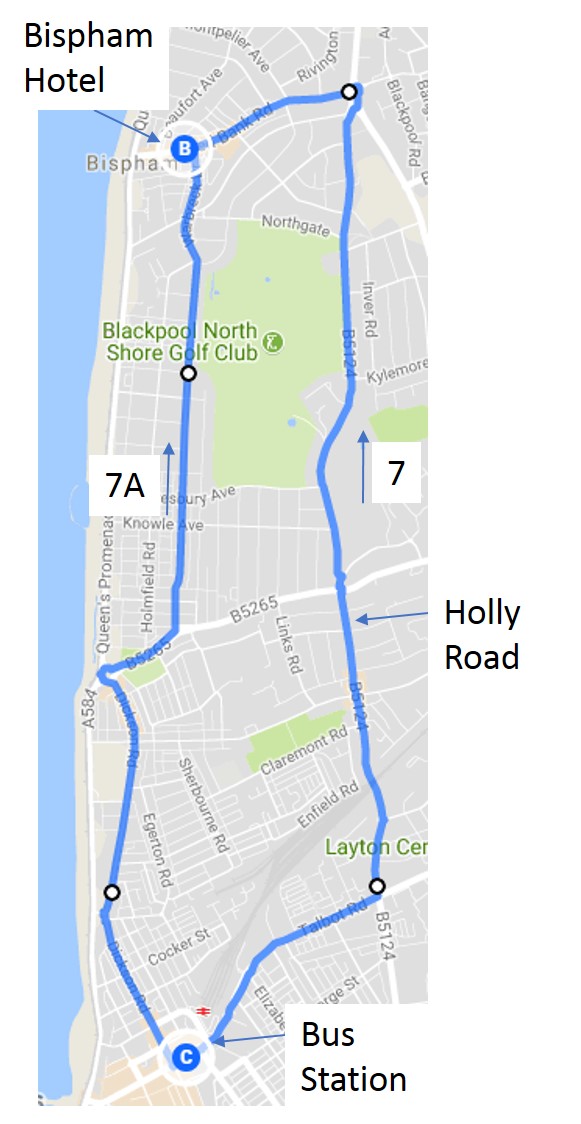 Fylde Bus Blog: Lost Routes: 7/7A Bispham Circulars