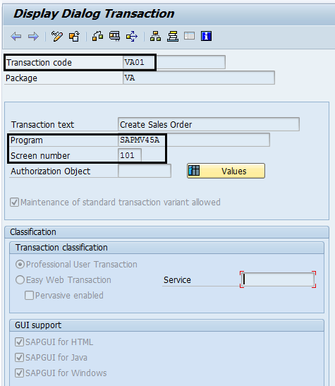 SAP - ABAP: SE93 - Dialog Transaction