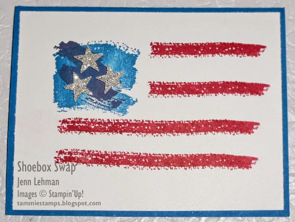 Tammie Stamps: Work of Art Flag Card