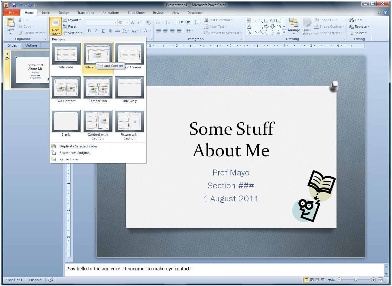 prof m's information technology: PowerPoint assignment