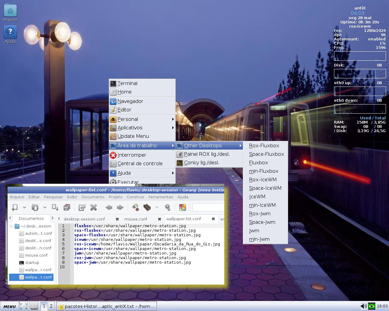 Byteria: Aprendendo a lidar com IceWM no antiX