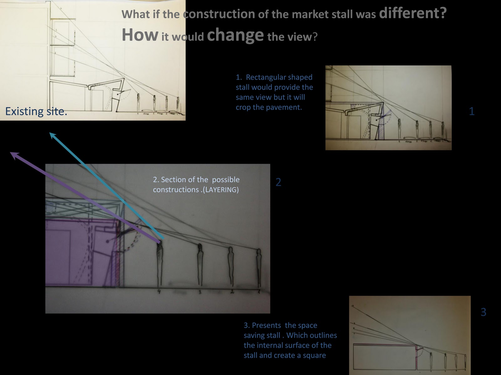 Bradbury street Market stalls: Construction