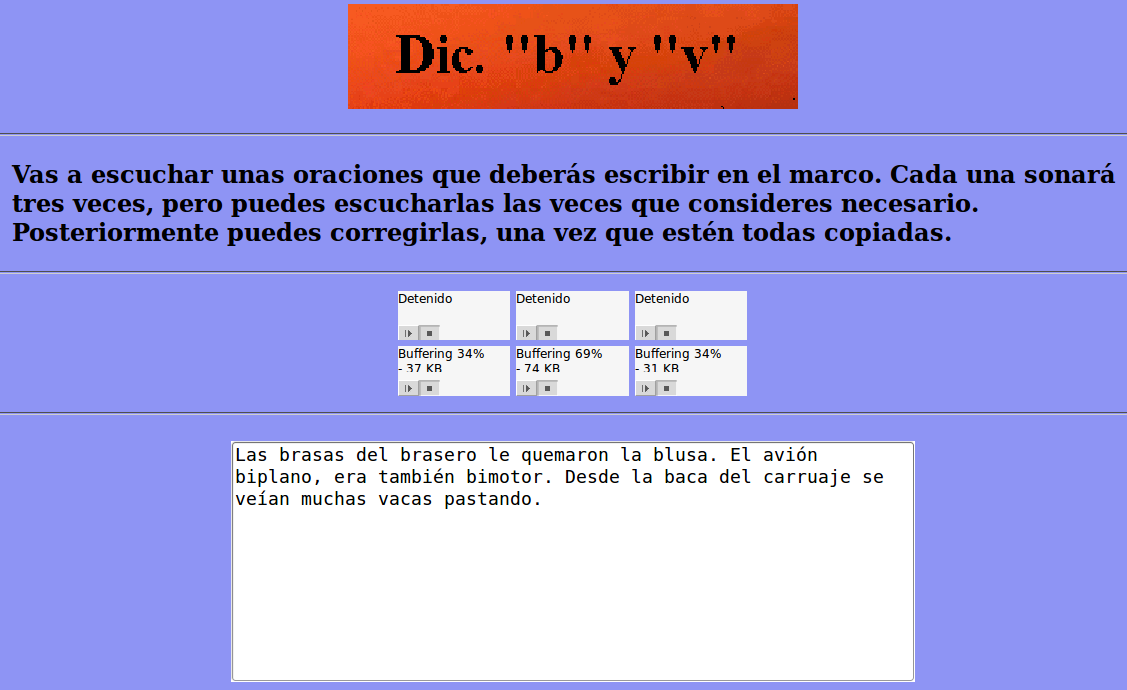 Coleydeporte: DICTADOS V y B. REFUERZO Y AMPLIACIÓN.