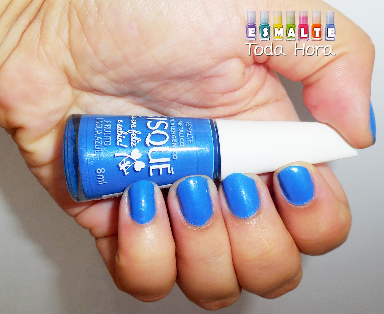 Esmalte Toda Hora: Pirulito Língua Azul - Risqué