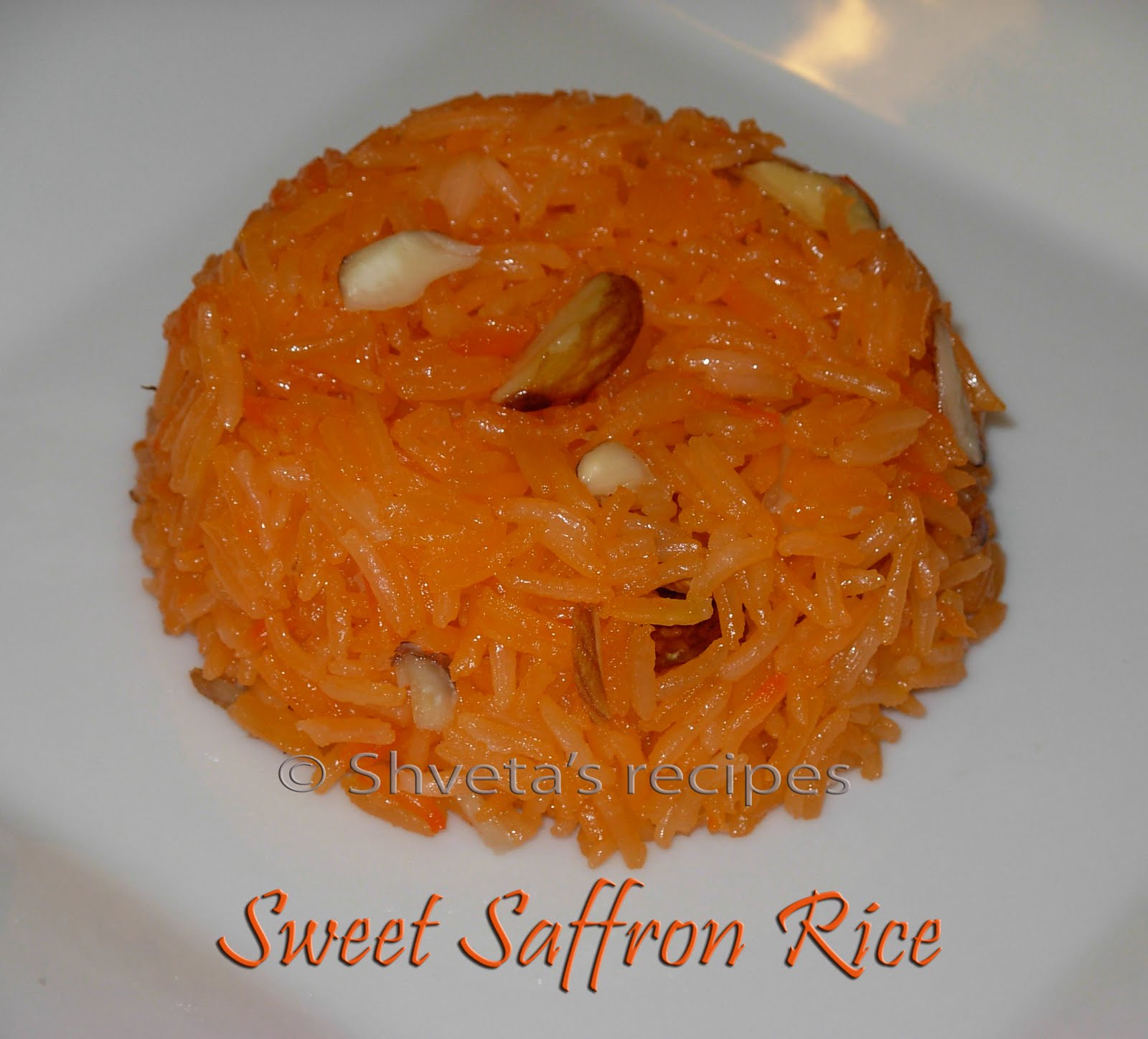Shveta's Recipes: Sweet Saffron Rice