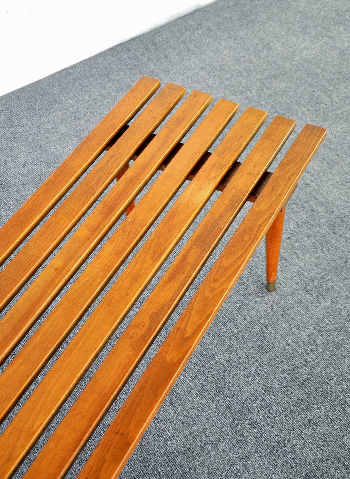 SELECT MODERN: Mid Century Modern Slat Bench