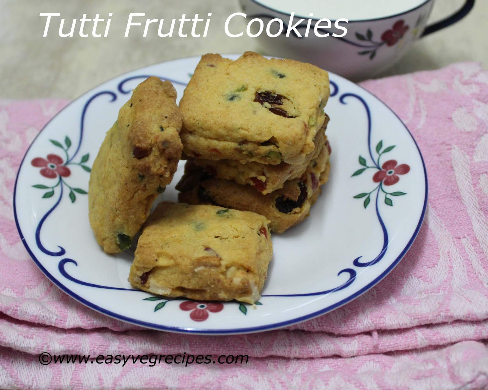Tutti Frutti Cookies Recipe -- How to make Tutti Frutti Cookies ...