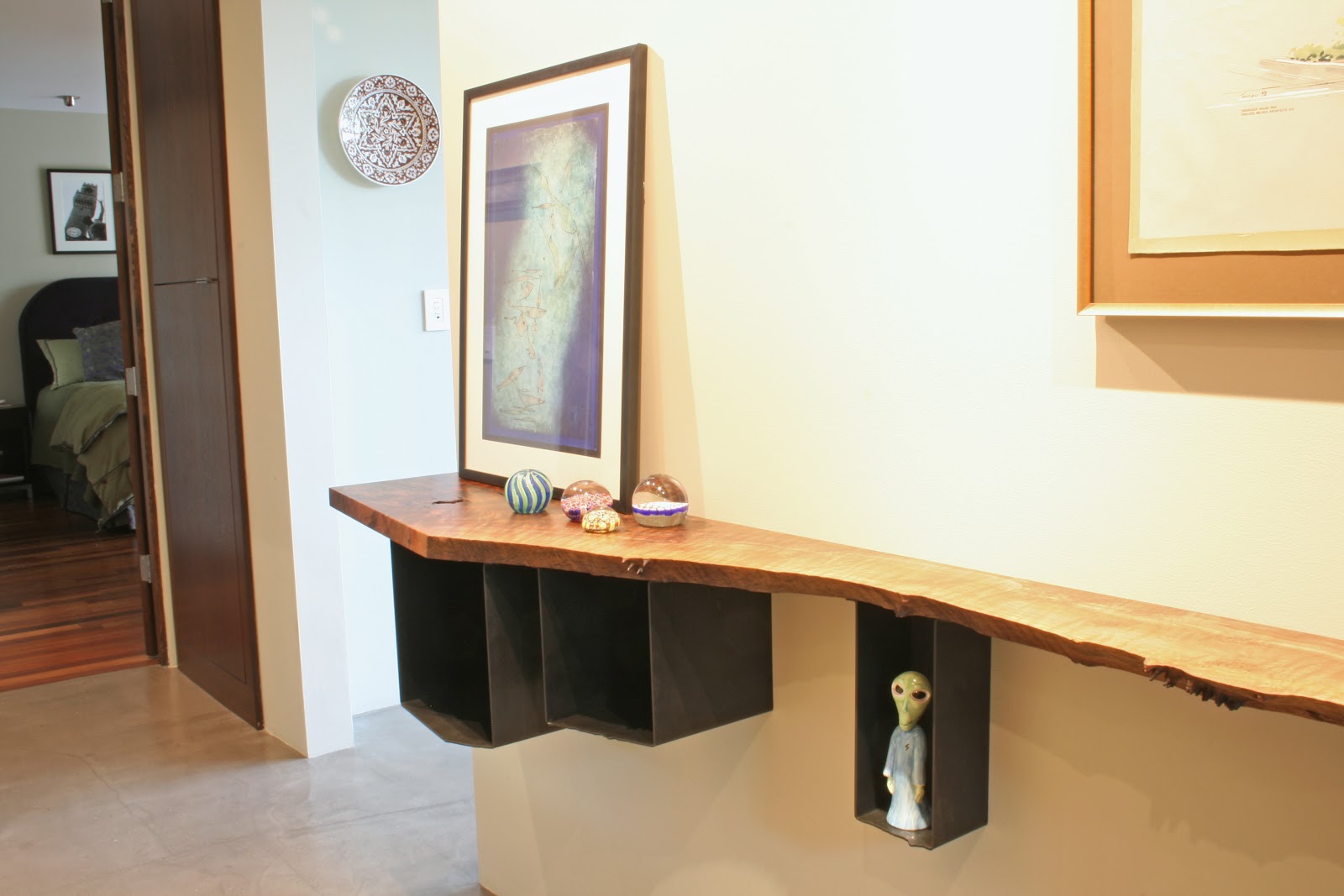 MADE: Walnut and Steel Hall Shelf