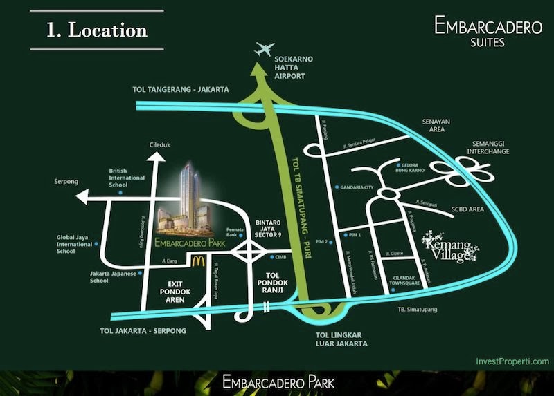 Lokasi Apartemen Embarcadero Bintaro ~ Embarcadero Suites - Apartemen ...