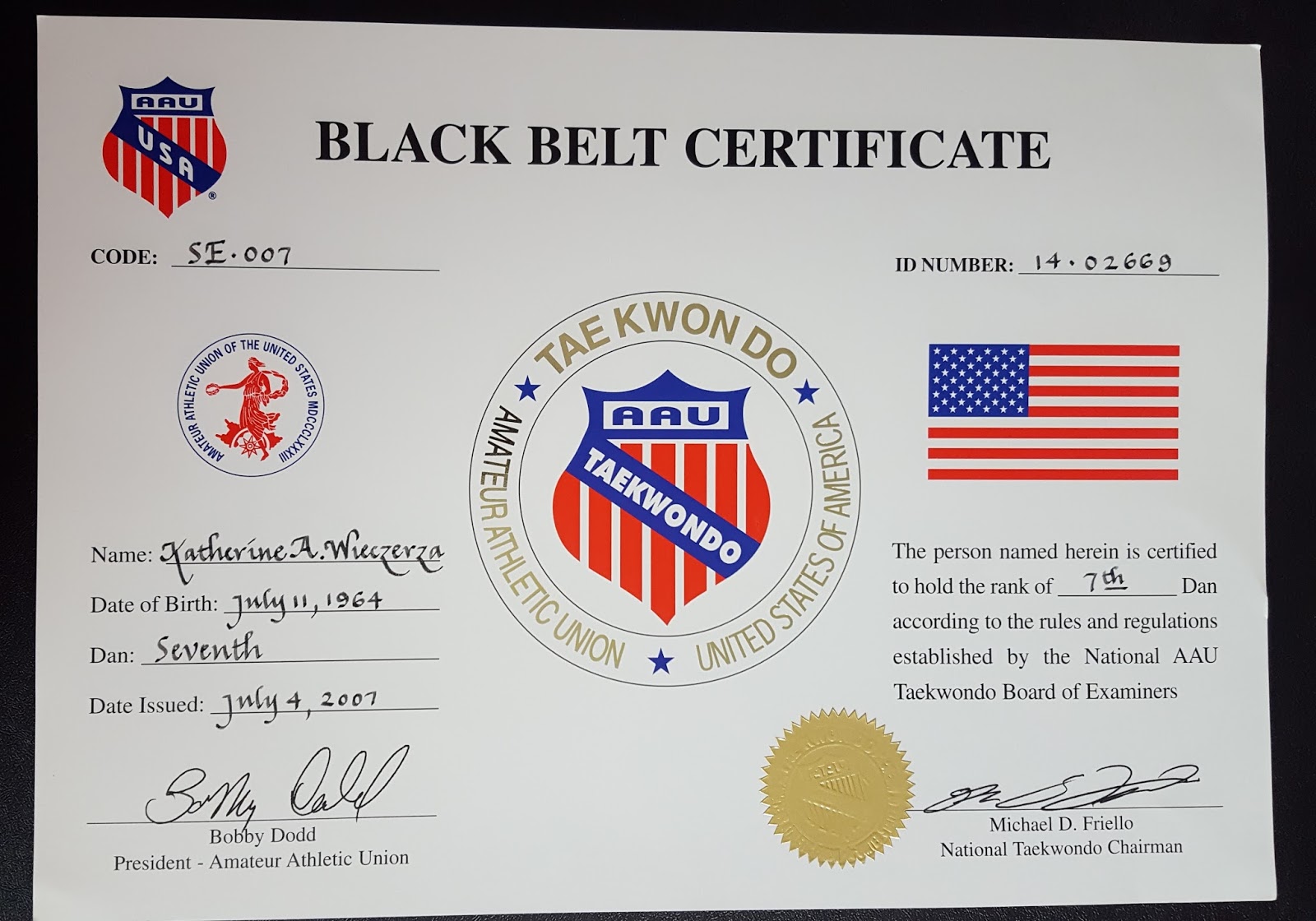 Growing Towards A TKD 8th Dan: Documentation