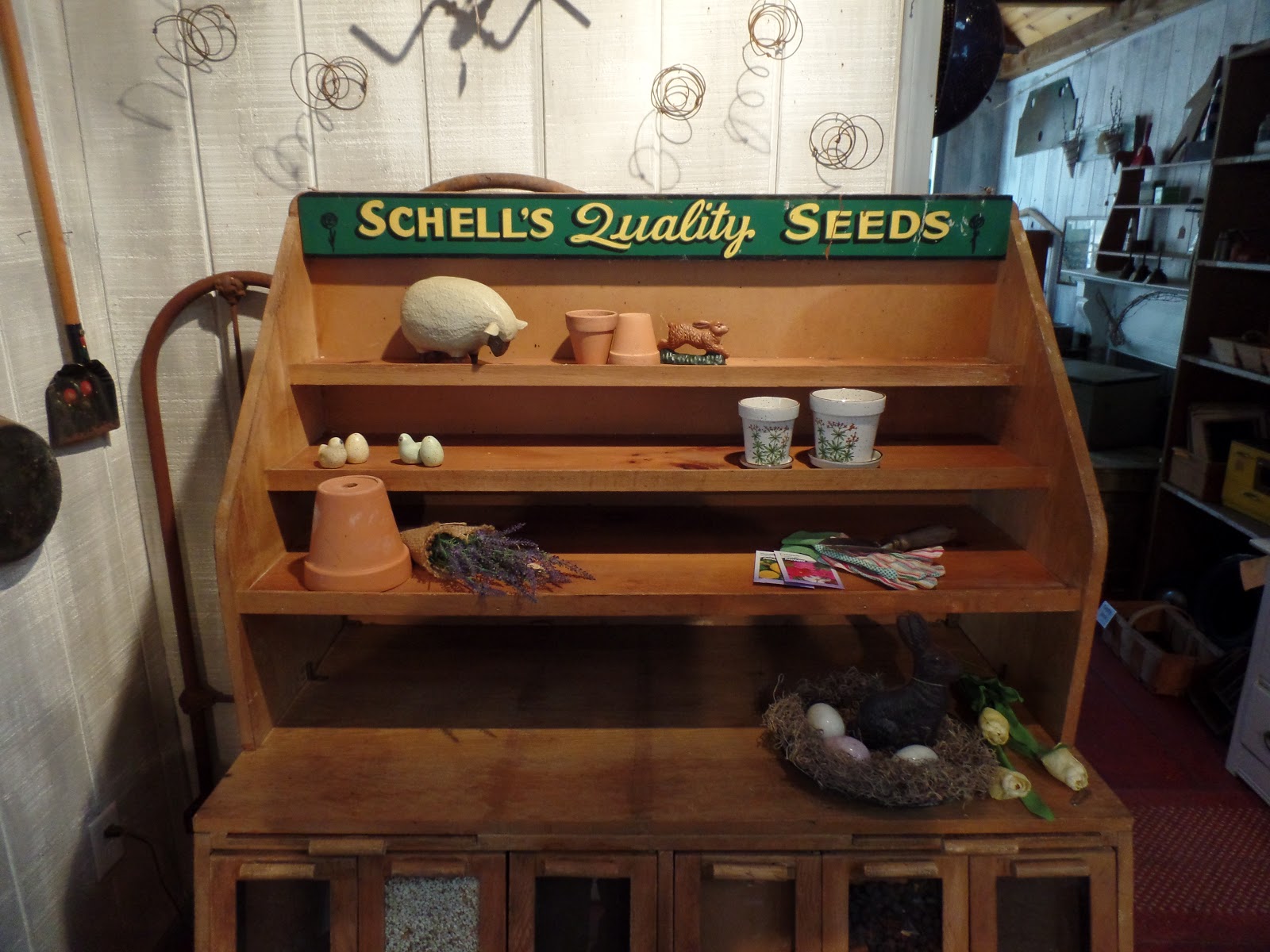 Log Cabin Antiques & Gifts: Fabulous hand crafted seed bins and display ...
