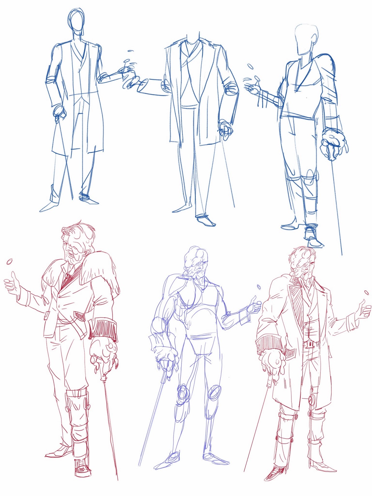 Sketches of M. S. Corley: Two-Face concepts