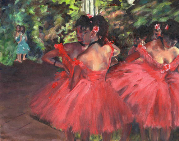 Carmen Beecher: Dancers in Pink, after Degas