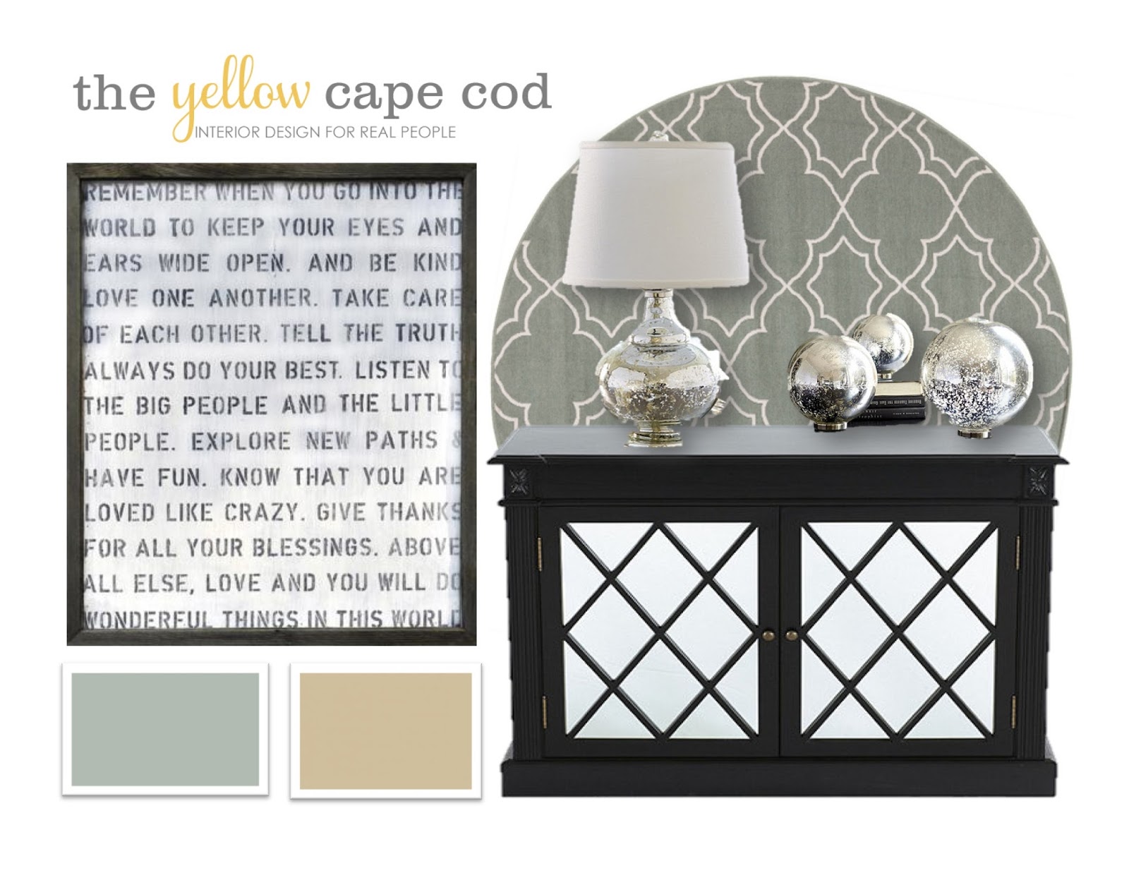The Yellow Cape Cod: Simple But Striking Foyer