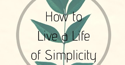 Living Simply