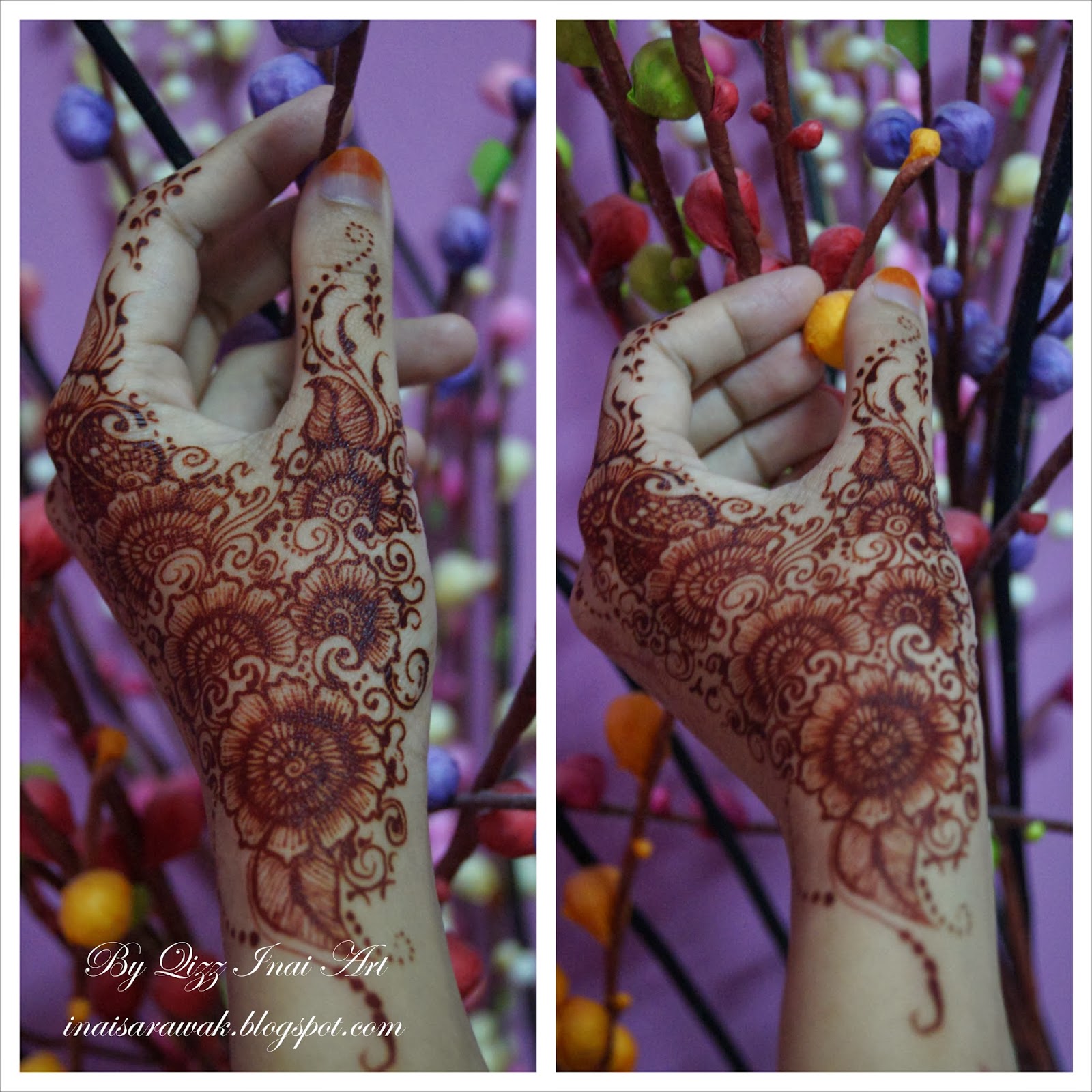 Qizz Inai Art: side hand design