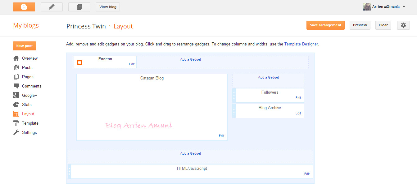 Tutorial Blogskin : Letak Follower Widget. - I N F I N I T E