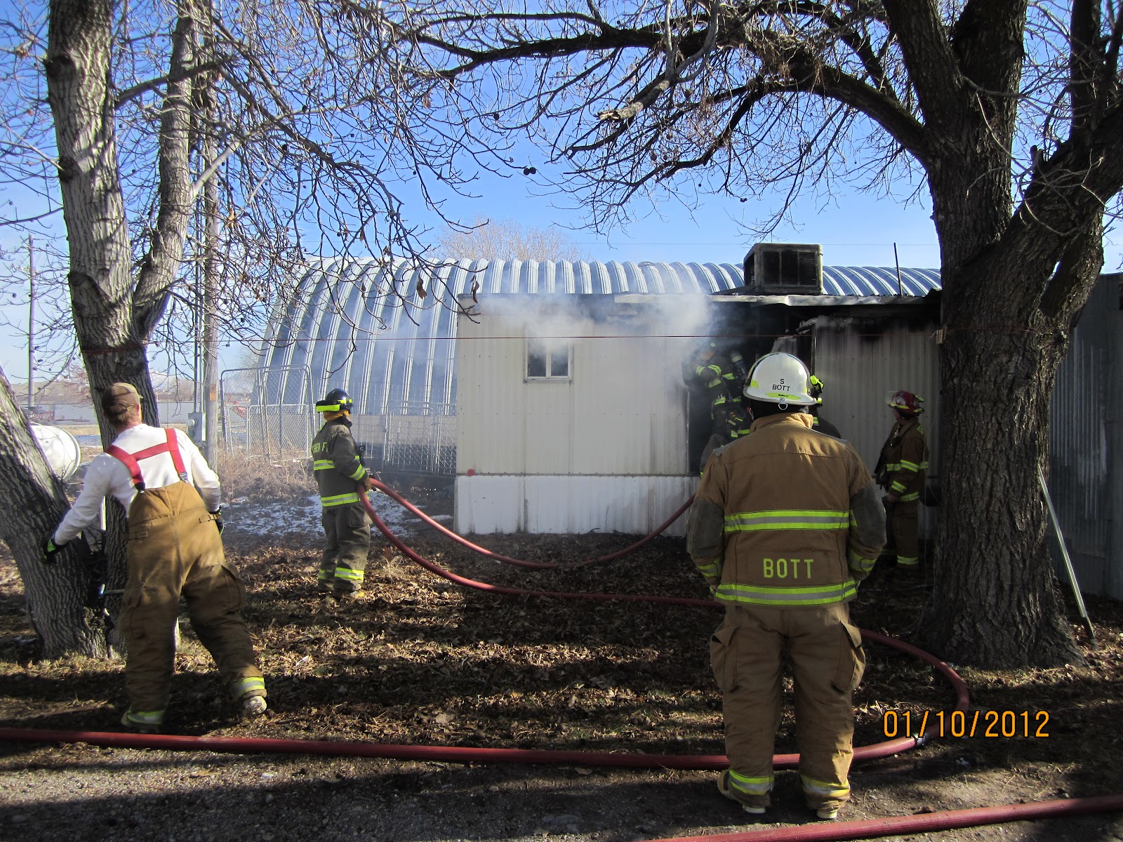 Genola Volunteer Fire Department: Trailer fire