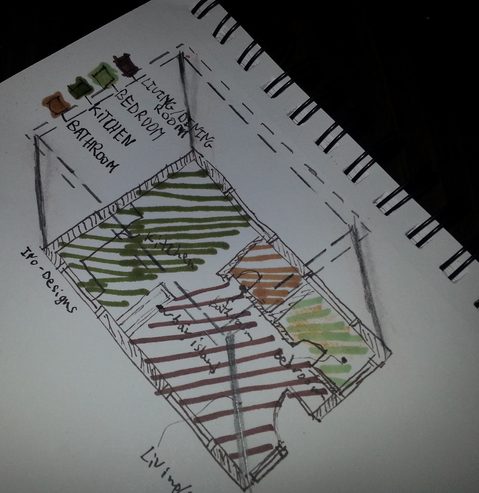 ino-designs: How to draw/sketch an axonometric floor plan with these ...