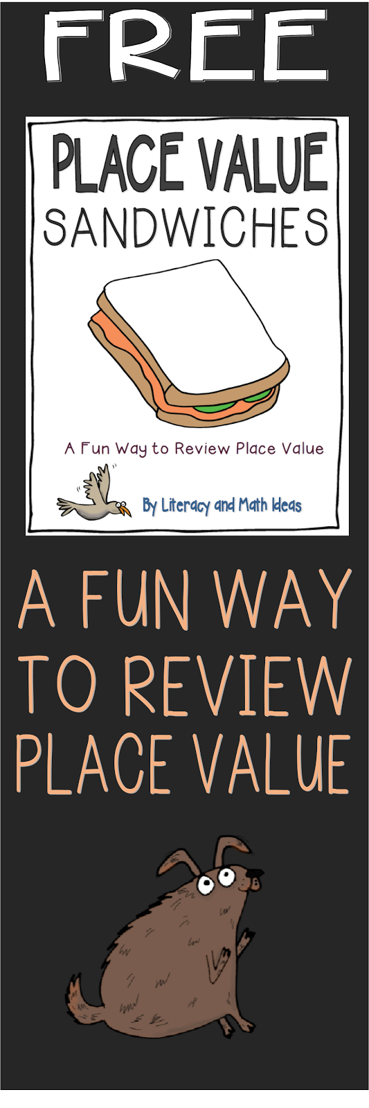 Literacy & Math Ideas: (FREE) Place Value Sandwiches Place Value Game