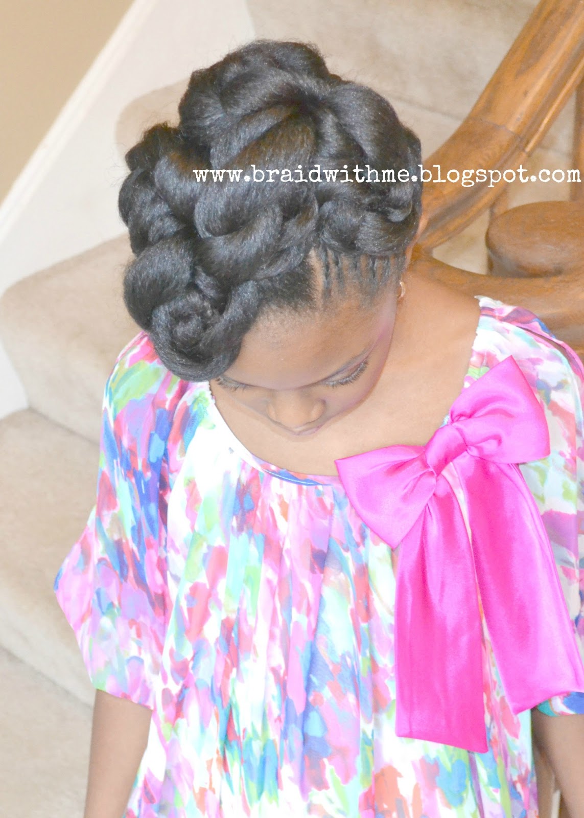 Beads, Braids and Beyond: Easter Updo for Little Girls with Natural Hair
