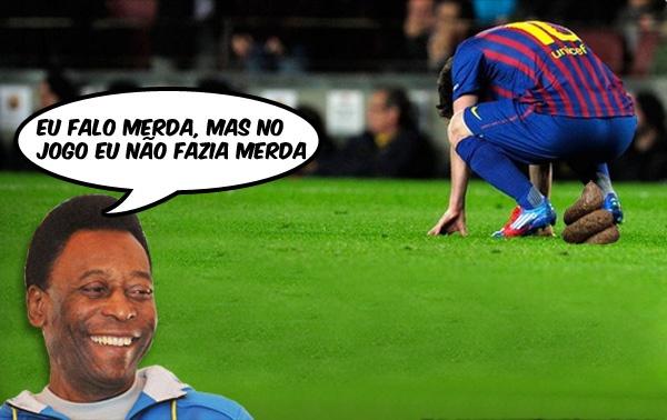 Zoando Esporte e RachanduBico: Messi cagando