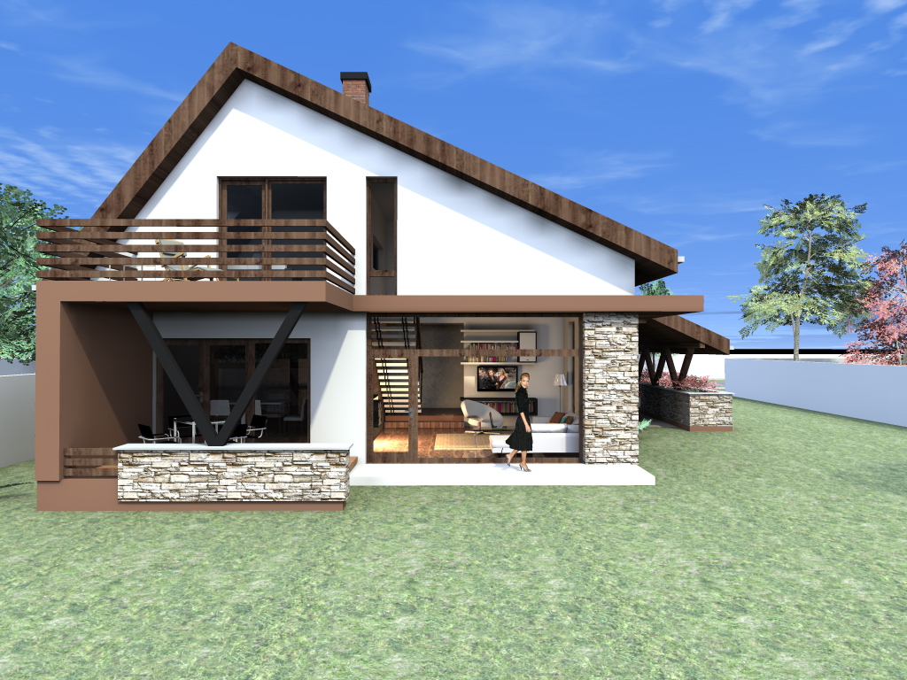 Arhiconstruct: Proiect Casa Cu Mansarda Casa NB 50