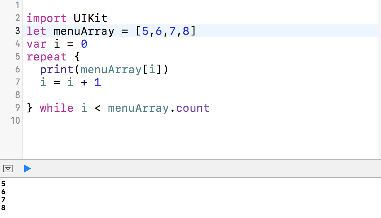 Code In Swift Loops In Swift30