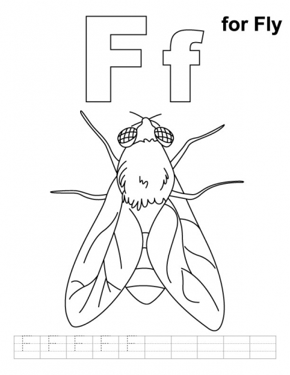 Letter Ff printable coloring pages | Kids coloring pages