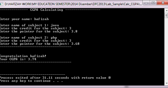 P2E for Students: C++ Program: Simple variable declaration and use of ...