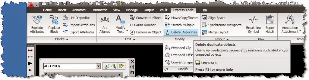 Random Stuff Autocad Overkill Command