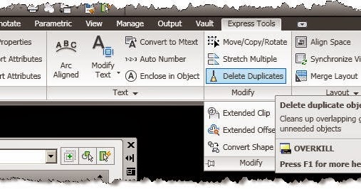 Random Stuff Autocad Overkill Command