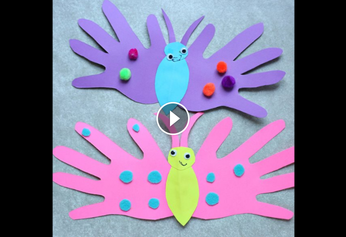 Aprender Especial: BUTTERFLY HANDPRINT CARDS - perfect for Mother's Day!