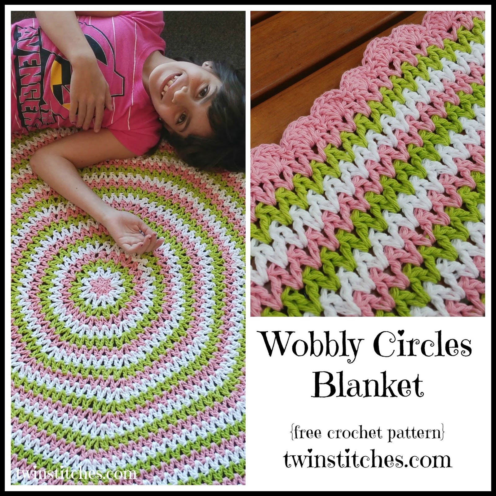 Tw-In Stitches: Wobbly Circles Blanket - Free Pattern | Tw-In Stitches