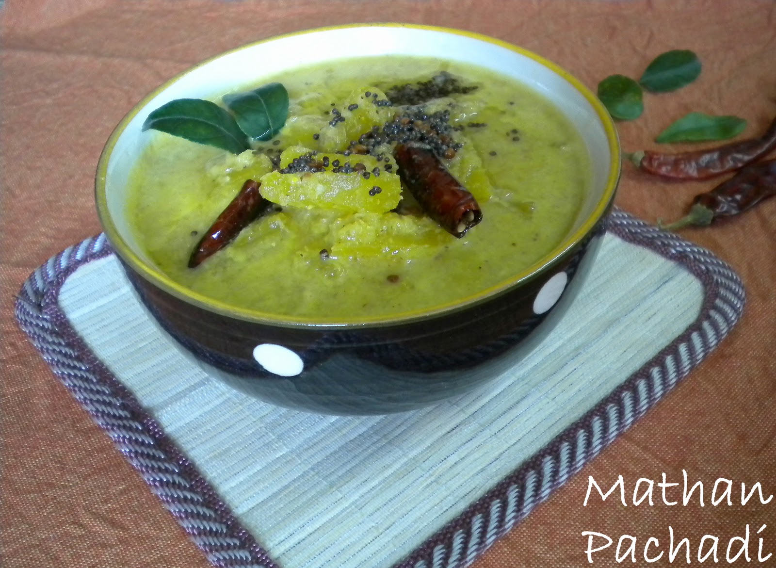 Palakkad Chamayal: Pumpkin Pachadi/Mathan Pachadi