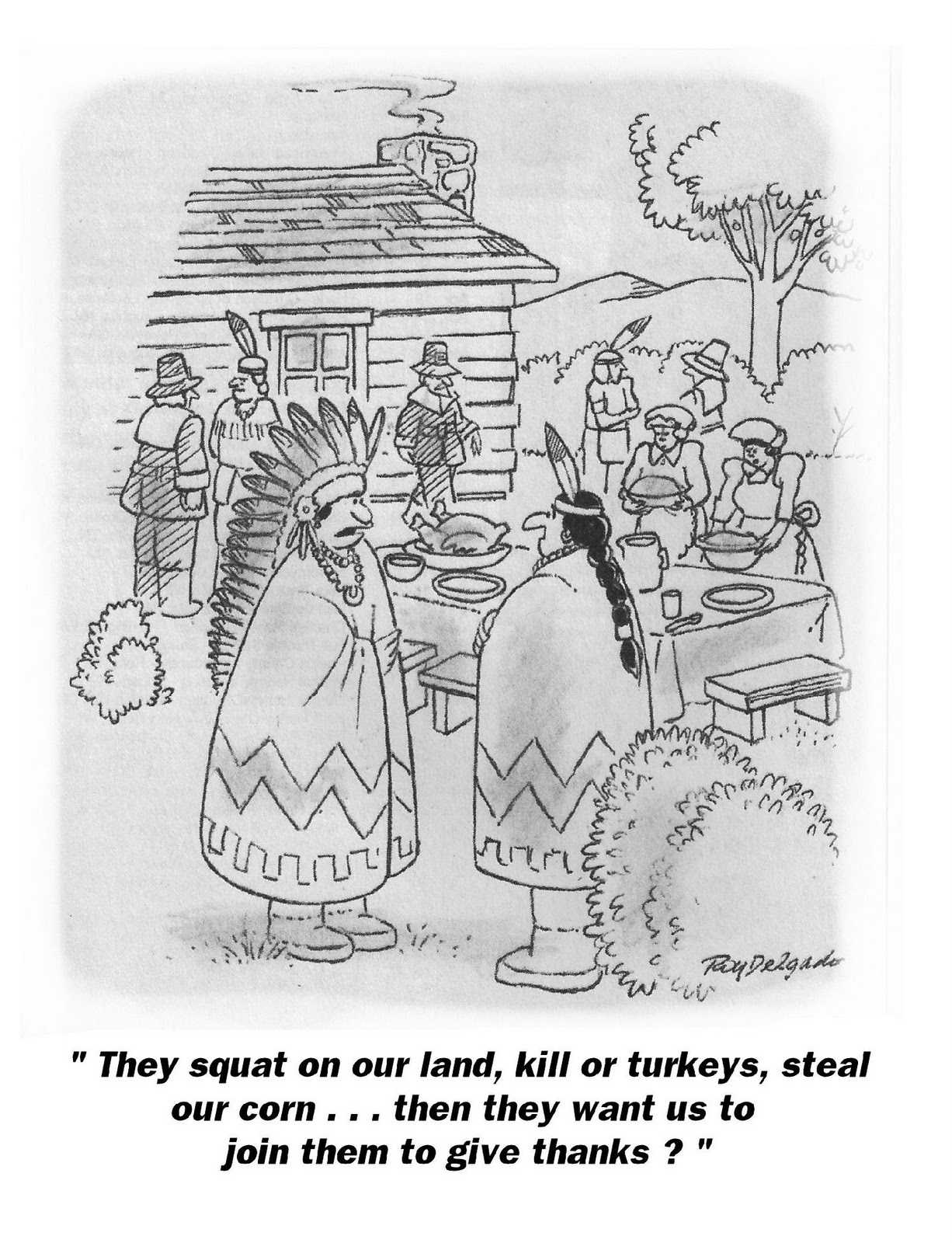 Plum Loco - Roy Delgado: Thanksgiving cartoon - Easy Riders Mag.