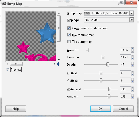 My knowledge base: GIMP and embroidery effect without additional ...