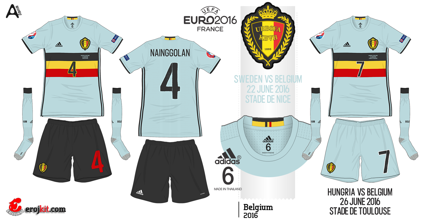 Kit Design, by eroj: 2016 Bélgica (Home e Away)